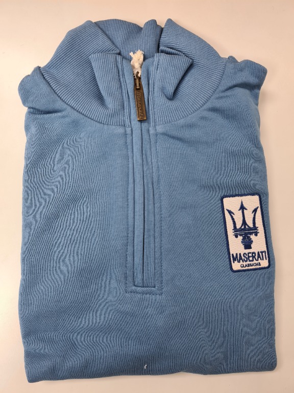 Maserati -Classic SweatShirt Light Blue, Men's Fashion, Coats, Jackets ...