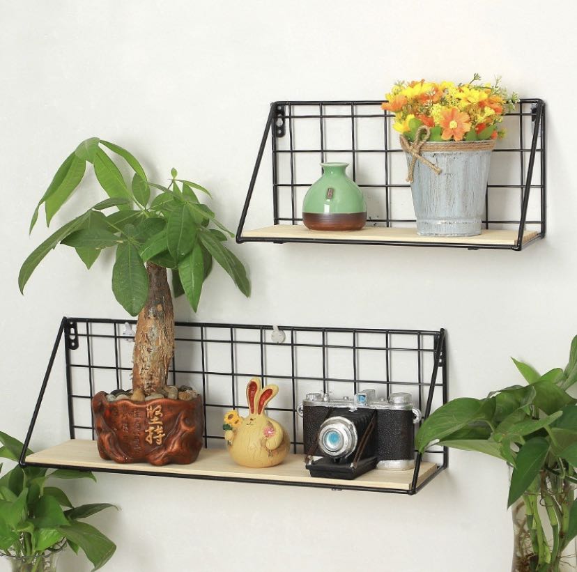 Metal Mesh Grid Rack Shelf, Furniture & Home Living, Furniture, Shelves ...