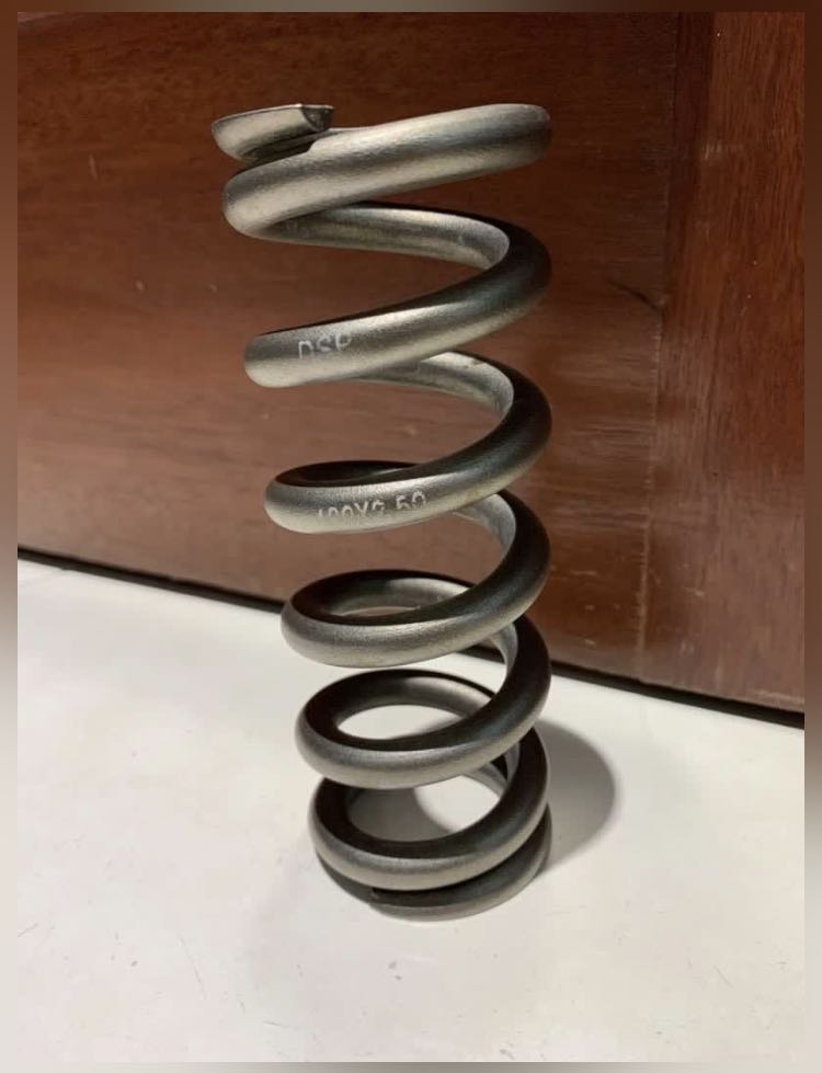MTB Rear Suspension Titanium Coil Spring, Sports Equipment, Bicycles ...