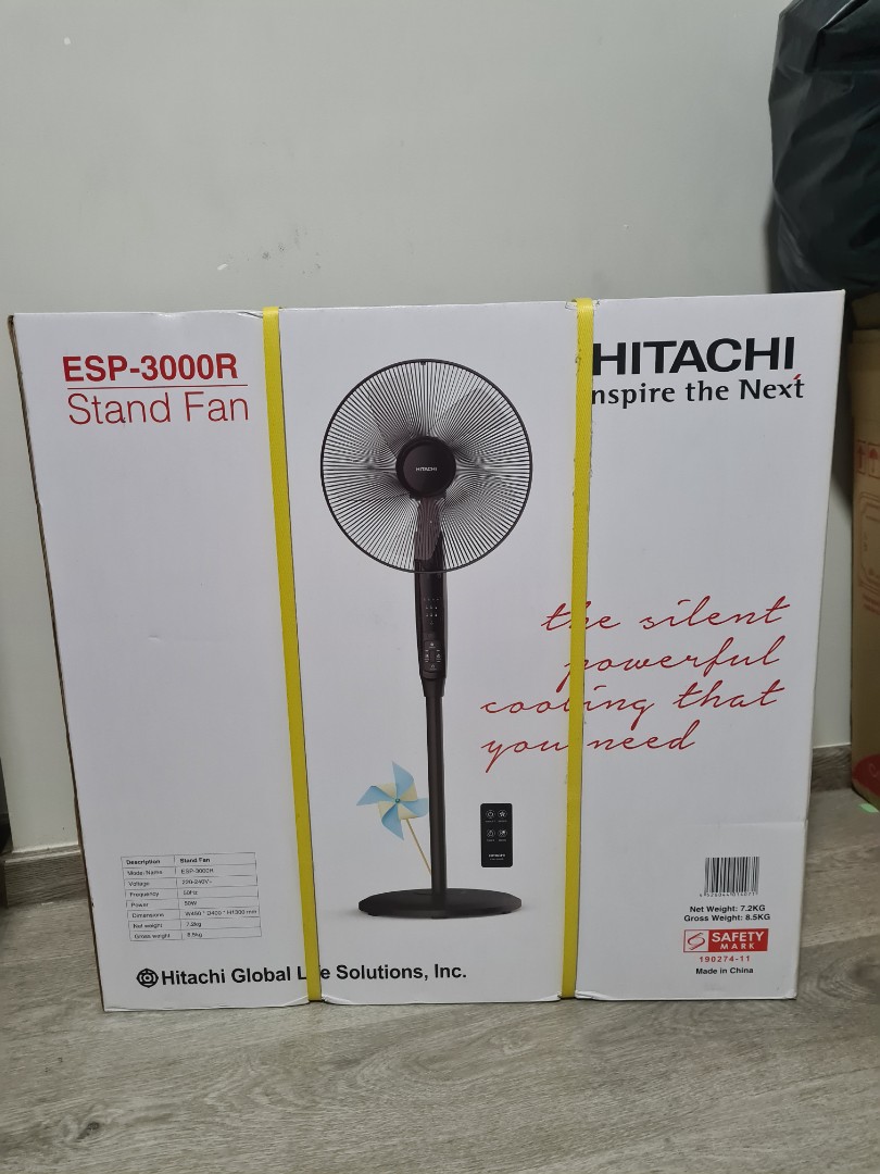 New! Hitachi ESP-3000R Stand Fan, Furniture & Home Living, Lighting ...