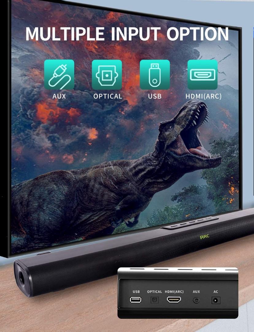 No.1 VMAI S5 2.0CH 60W Soundbar 5.0 Bluetooth Built-in Subwoofer ...