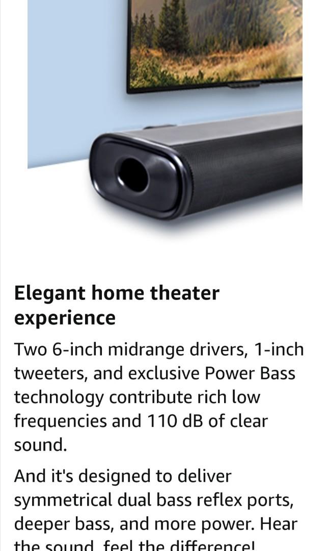 No.1 VMAI S5 2.0CH 60W Soundbar 5.0 Bluetooth Built-in Subwoofer Speaker Sound Bar Wired Optical ...