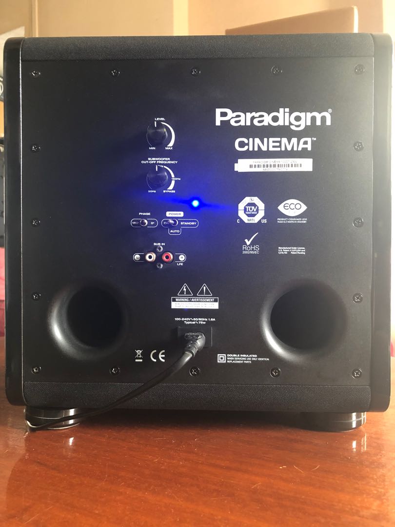 Paradigm Cinema 100CT Active Subwoofer, Audio, Soundbars, Speakers ...