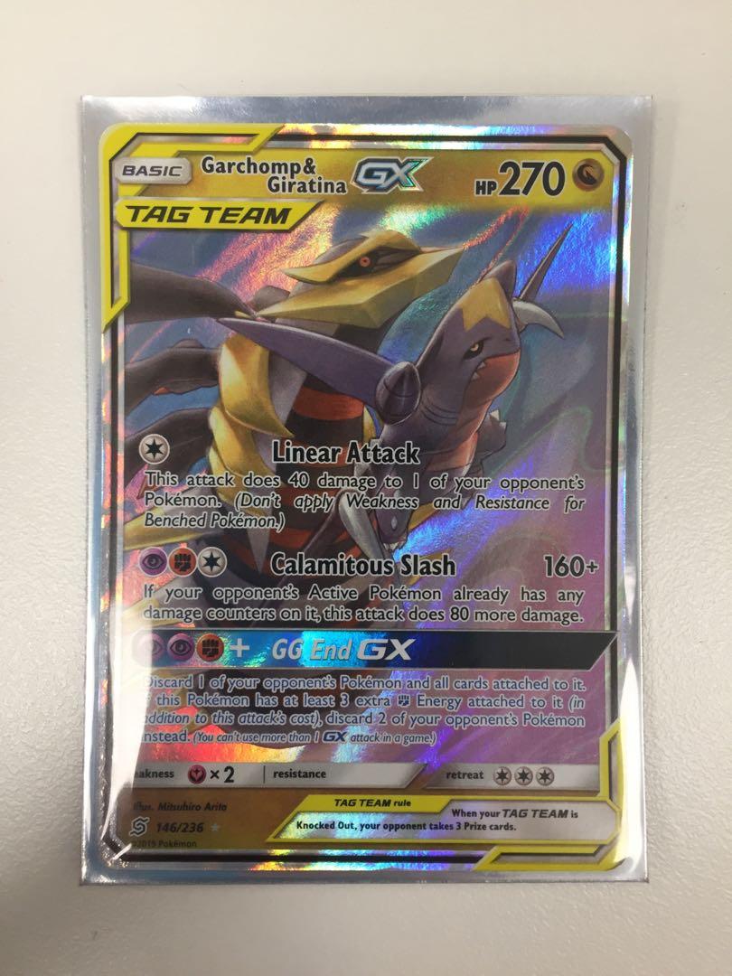 Pokemon Garchomp and Giratina GX tag team, Hobbies & Toys, Toys & Games ...