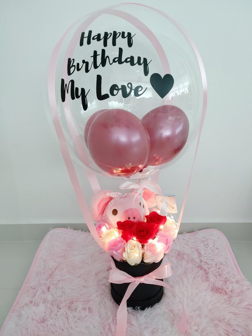 Rose Soft Toy Hot Air Balloon, Furniture & Home Living, Home Decor ...