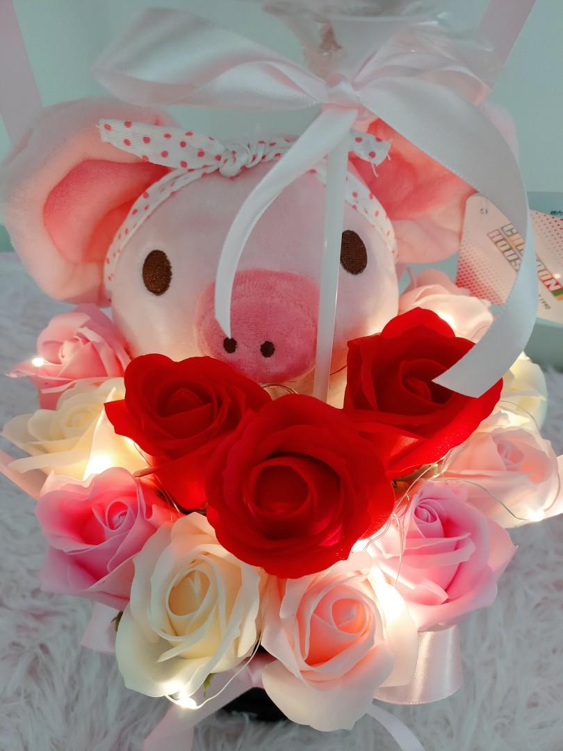 Rose Soft Toy Hot Air Balloon, Furniture & Home Living, Home Decor ...