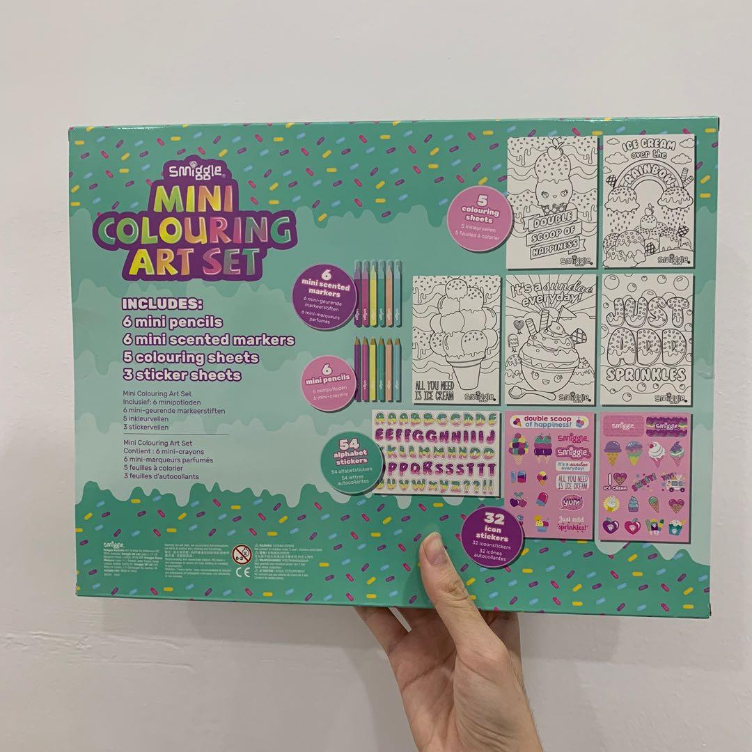 Smiggle Mini Colouring Art Set, Hobbies & Toys, Stationery & Craft ...