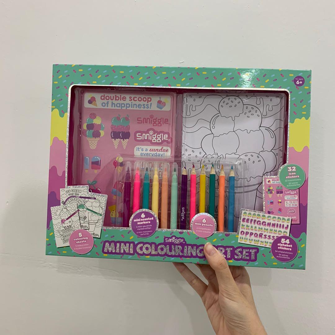 Smiggle Mini Colouring Art Set, Hobbies & Toys, Stationery & Craft ...