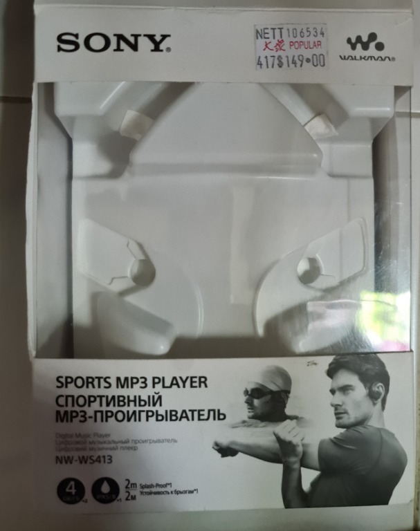 Sony bluetooth earphone mp3 player WS413 4gb black not headphone, Audio ...