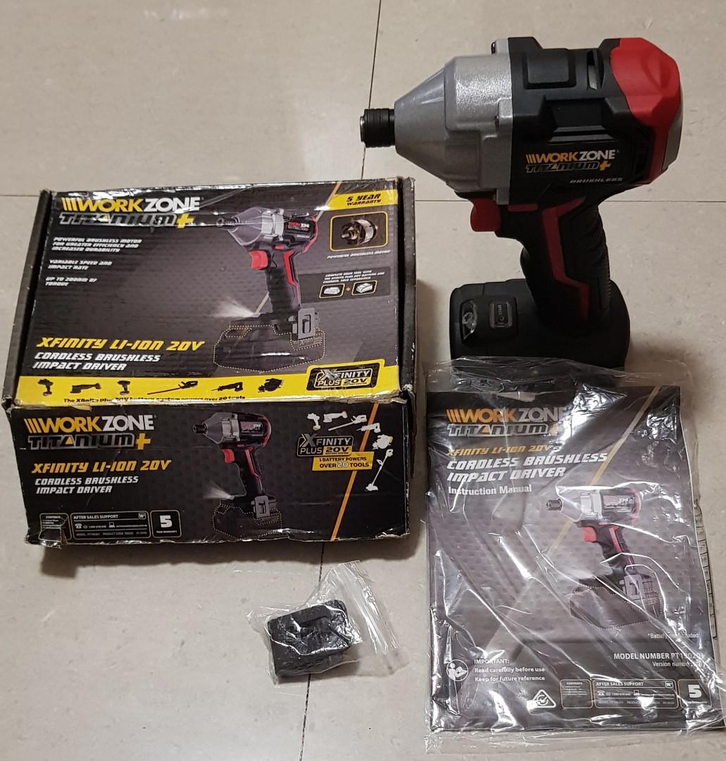 Workzone cordless brushless combo 2 unit driver and impact driver ...