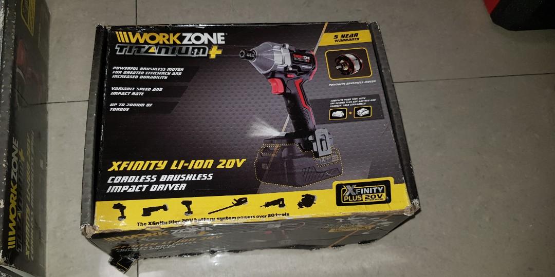 Workzone cordless brushless combo 2 unit driver and impact driver ...