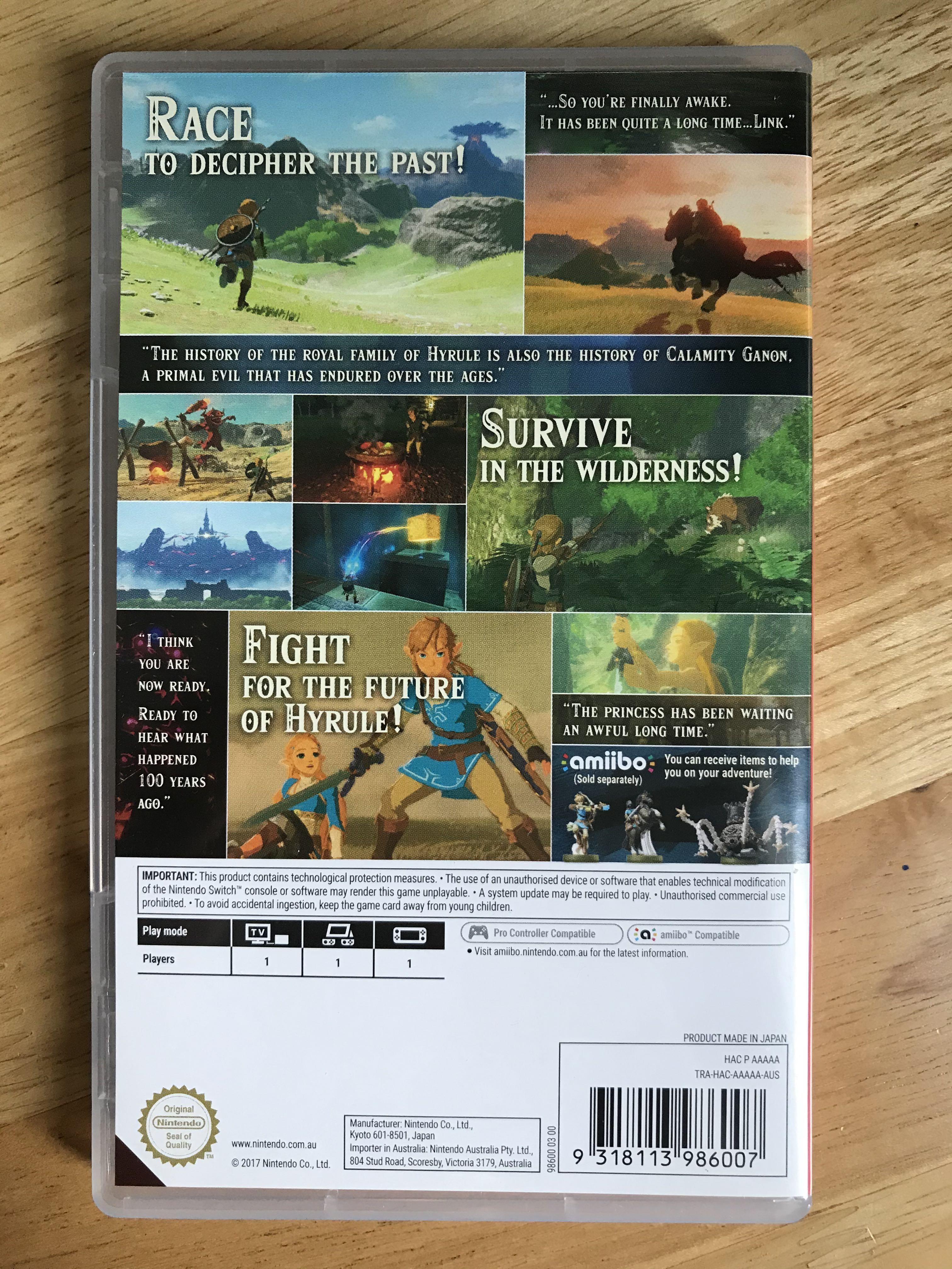 ZELDA BREATH OF THE WILD BOTW, Toys & Games, Video Gaming, Video Games ...