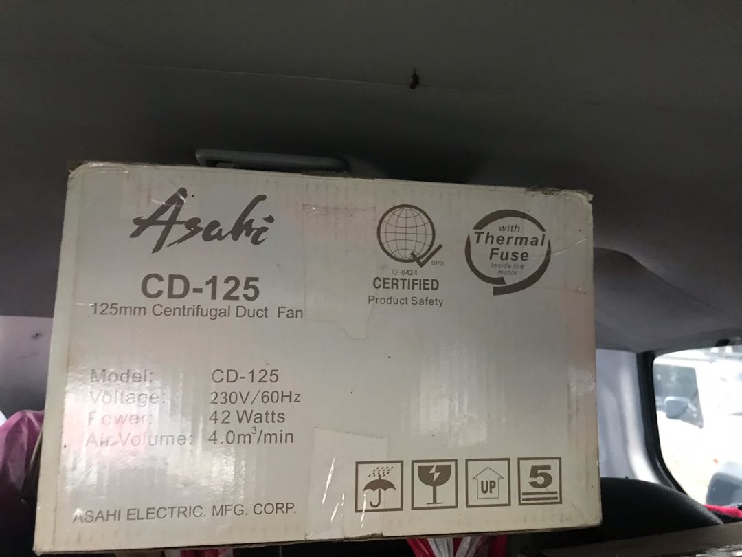 Asahi Duct fan, Furniture & Home Living, Lighting & Fans, Fans on Carousell