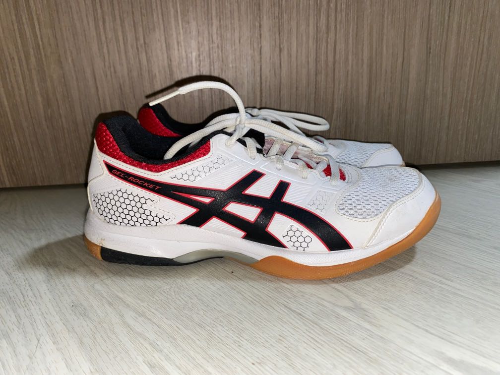 Asics Court Shoes Red White (handball, dodgeball, badminton, volleyball ...