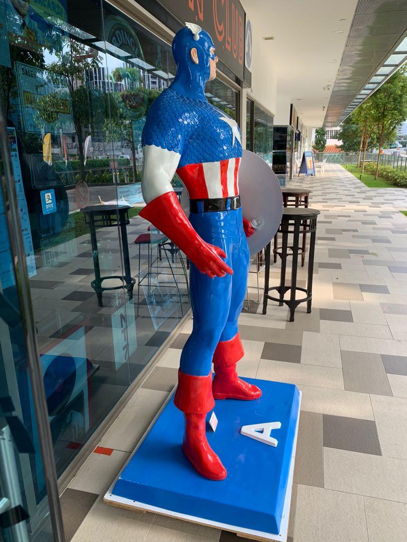 Captain America life size statue figure, Hobbies & Toys, Toys & Games ...