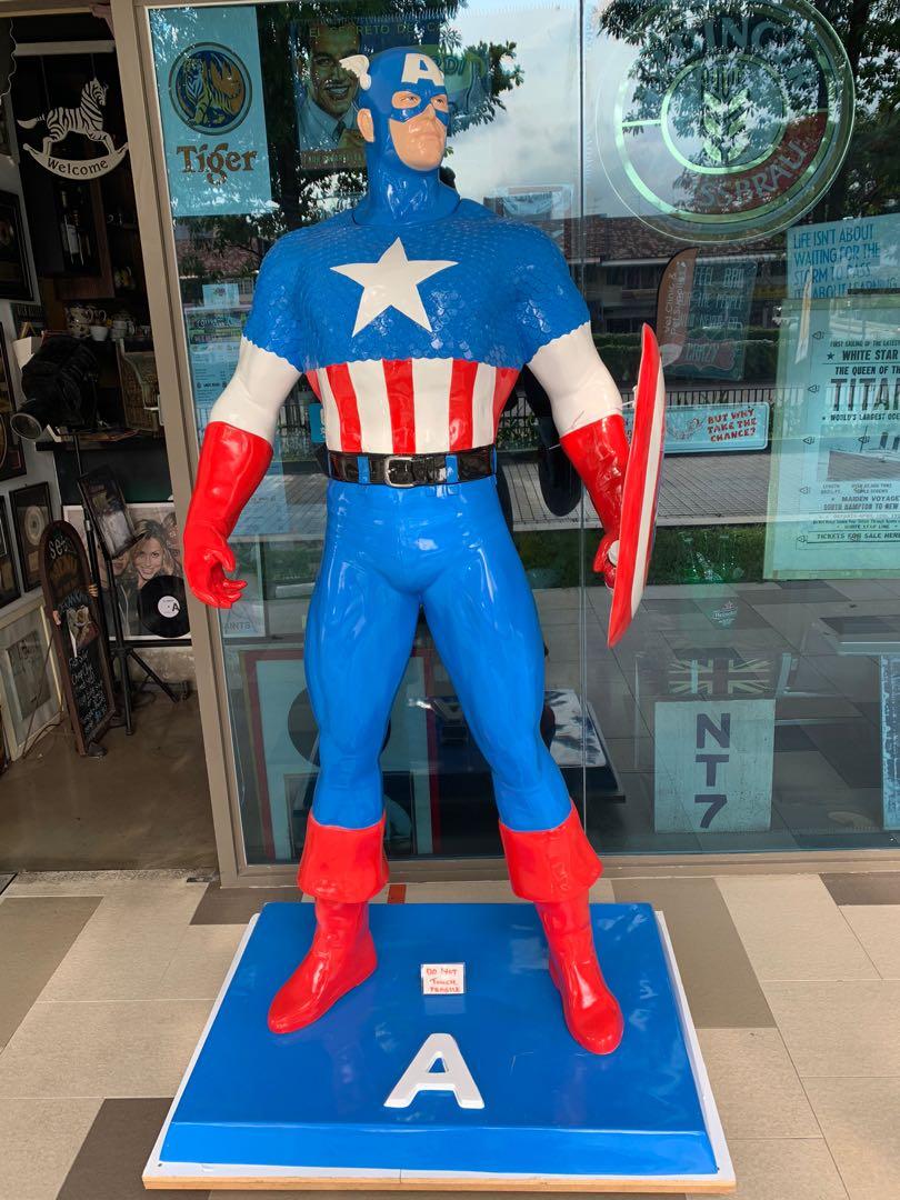 Captain America life size statue figure, Hobbies & Toys, Toys & Games ...