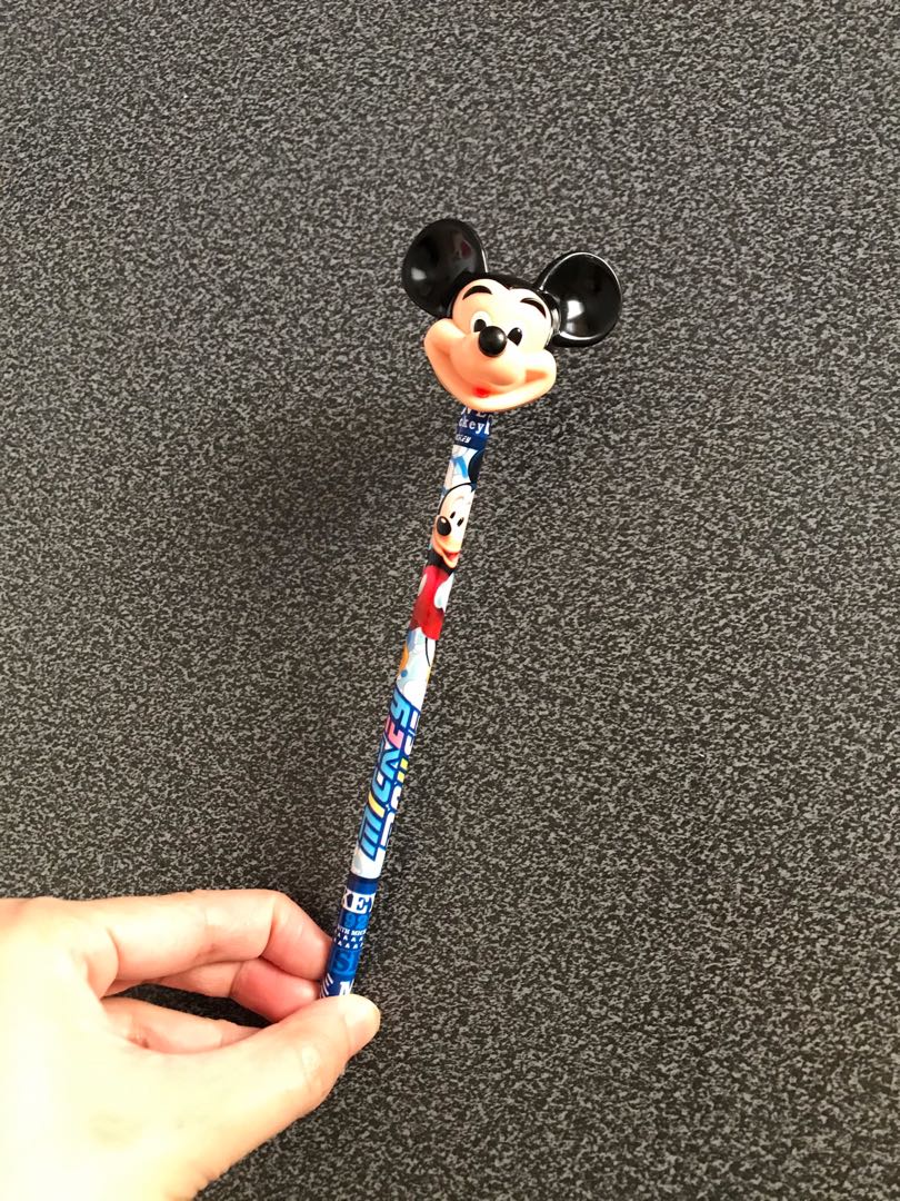 DISNEY MICKEY MOUSE PEN TOPPER AND PENCIL, Hobbies & Toys, Stationary ...