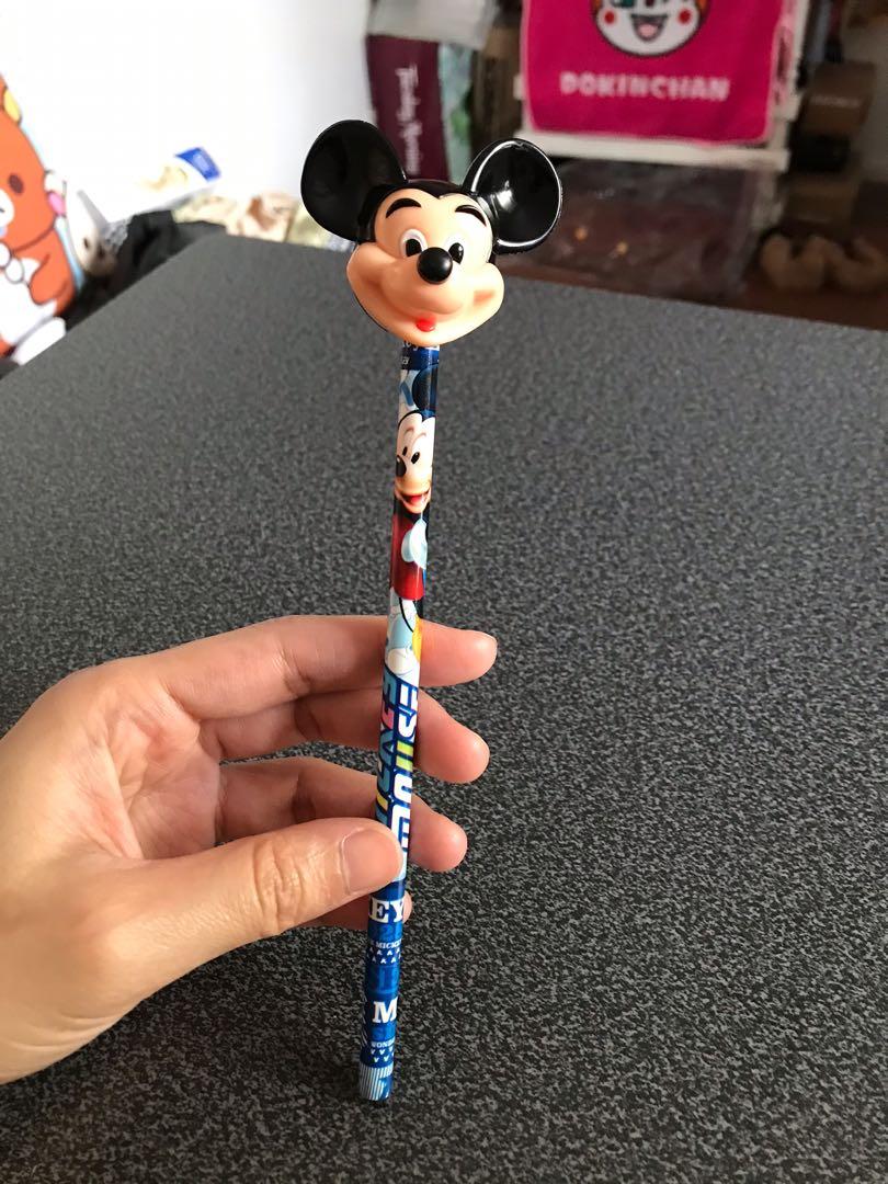 DISNEY MICKEY MOUSE PEN TOPPER AND PENCIL, Hobbies & Toys, Stationary ...