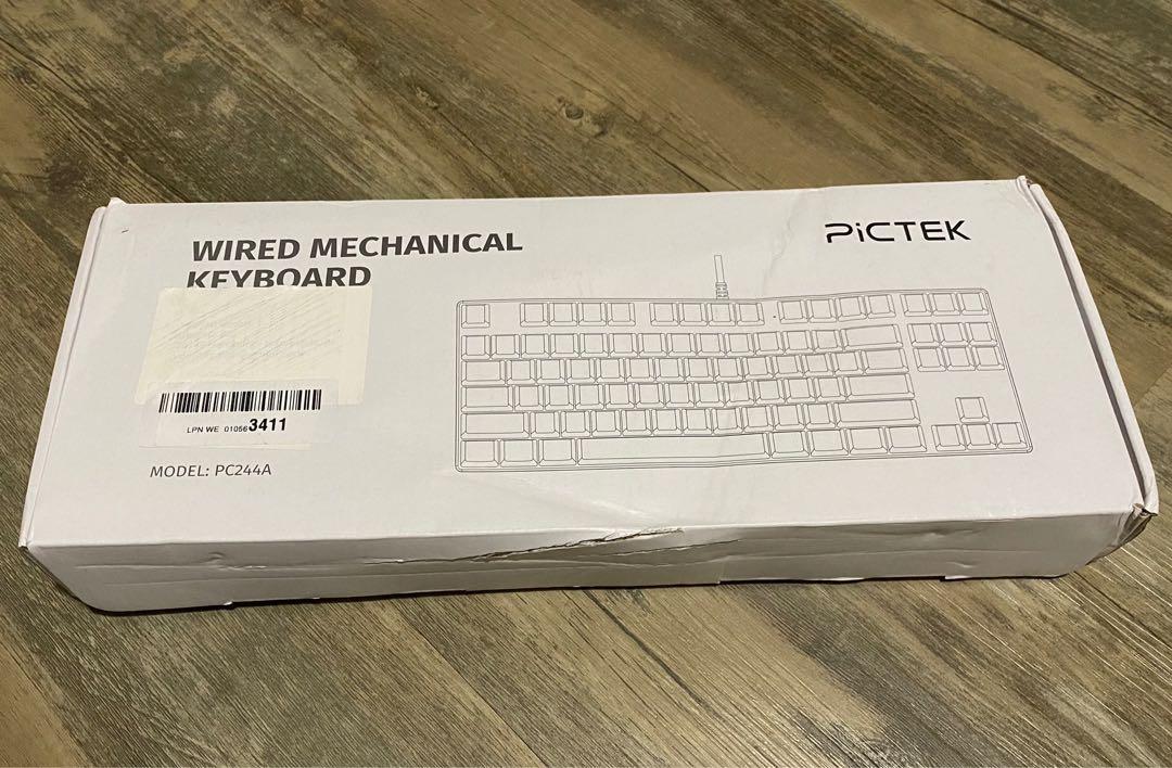 (FREE DELIVERY) PICTEK TKL Mechanical Gaming Keyboard, RGB LED Rainbow ...