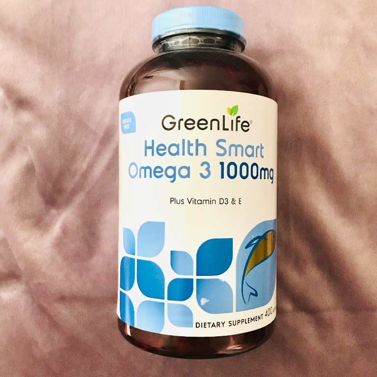 GreenLife Health Smart Omega 3 1000mg 400 Softgels, Health & Nutrition ...