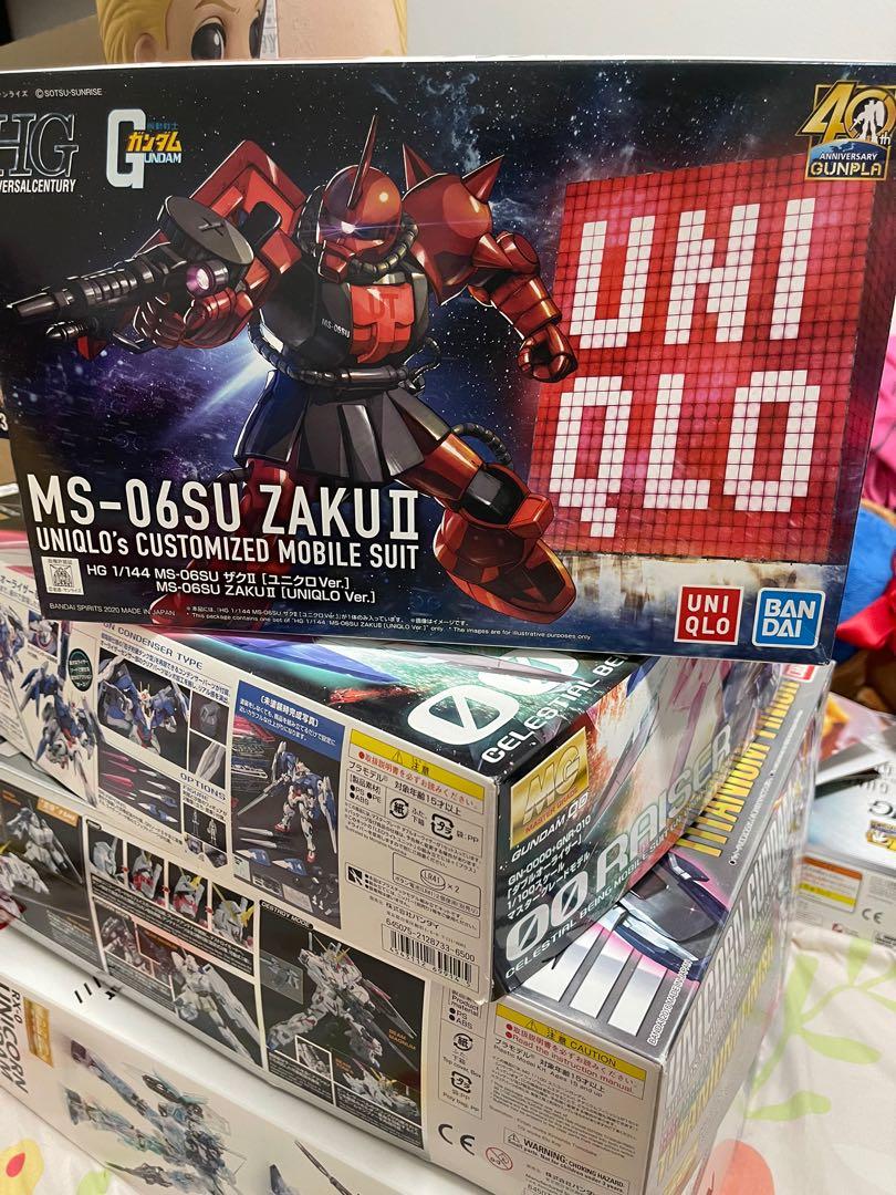 (gundam) HG Zaku II Uniqlo ver., Hobbies & Toys, Toys & Games on Carousell