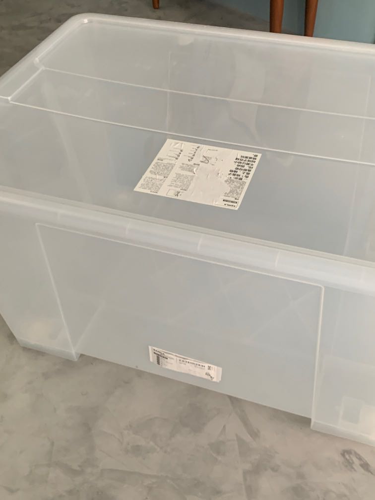 IKEA SAMLA BOX 130L 78x56x43 with roller wheels, Furniture & Home ...