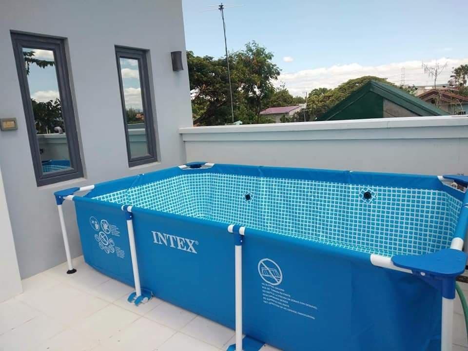 Intex 28271 Rectangular Frame Pool 2.6m x 1.6m x 0.65m, Sports ...