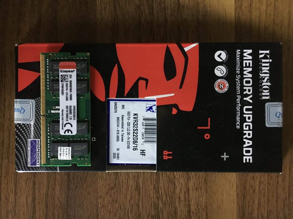 Kingston ValueRAM 16GB 3200MHz DDR4 Non-ECC CL22 SODIMM Laptop Memory Ram [KVR32S22S8/16 ...