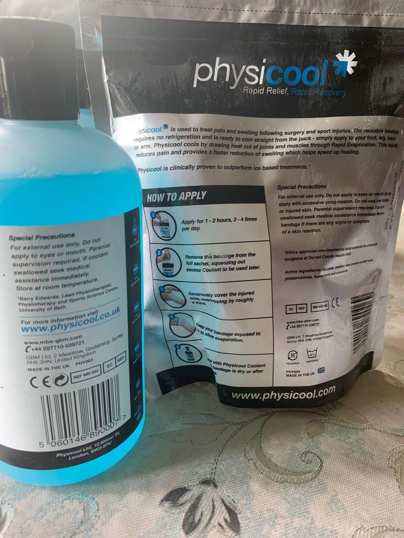 Physicool Relief - Bandage & Coolant Set, Health & Nutrition, Braces ...