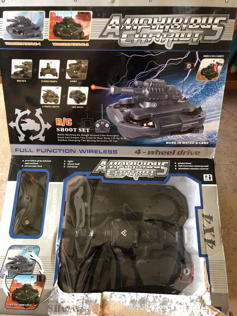 Remote Control Amphibious Tank, Hobbies & Toys, Toys & Games on Carousell
