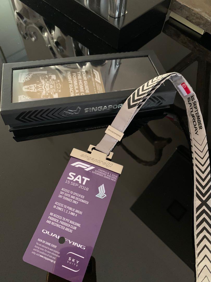 VIP Sky Suite - F1 Singapore Grand Prix Formula One Lanyard Tag Pass ...