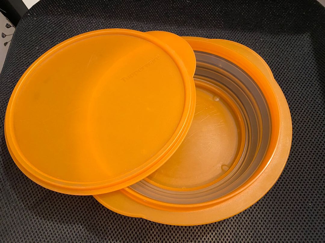 Tupperware Collapsible Container (Orange, 1.5L), Furniture & Home ...
