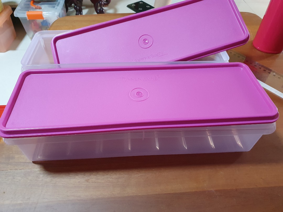 Tupperware purple container x2, Home Appliances, Kitchenware on Carousell