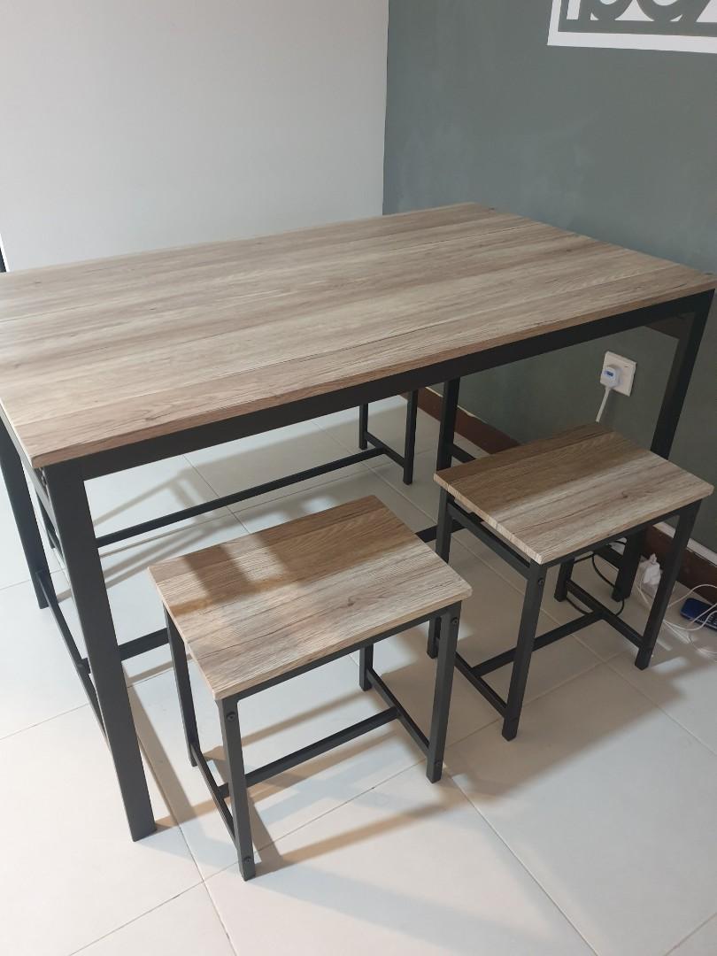 Used Dining Table & Bench, Furniture & Home Living, Furniture, Tables ...