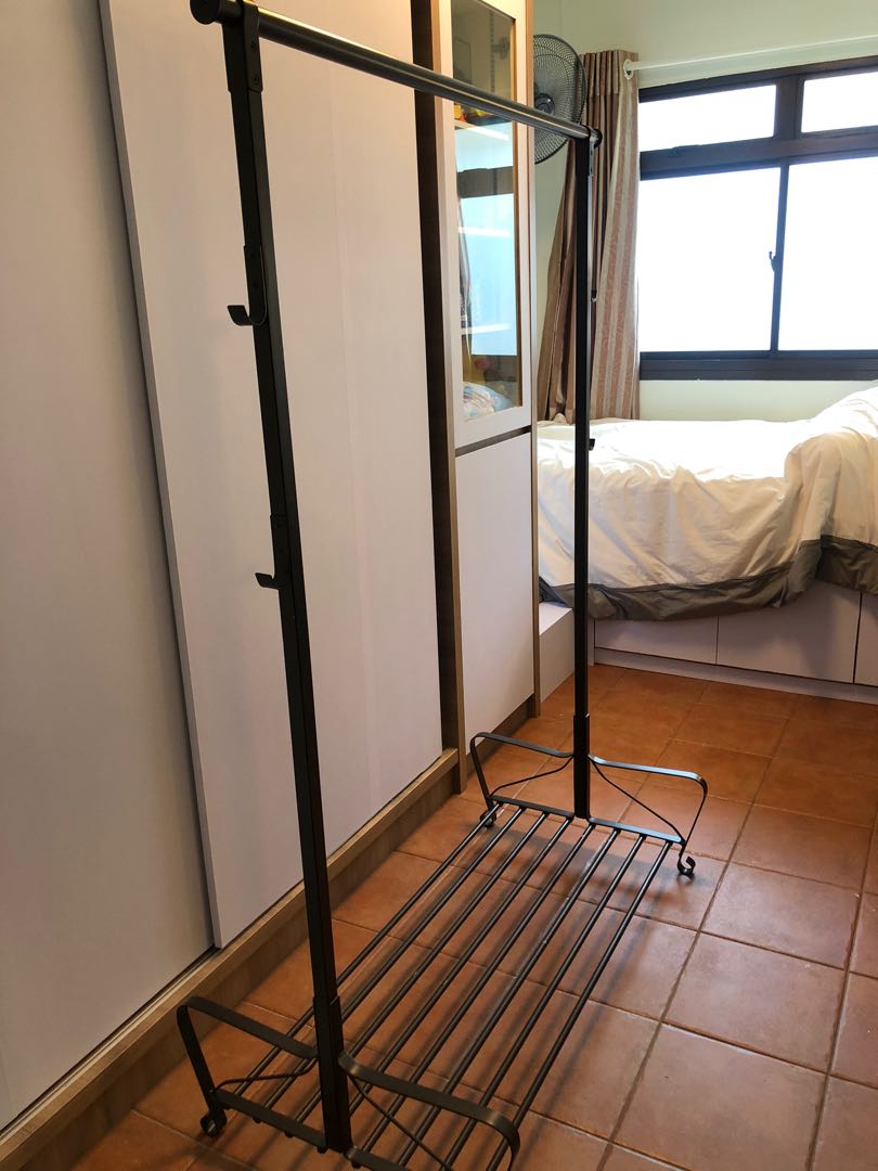 Used Ikea clothes rack (black) - pickup at Tampines st 34, Furniture ...