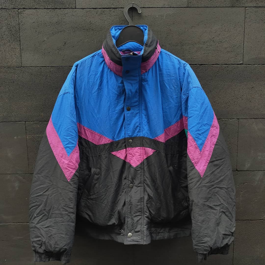 vintage jacket color block by dash, Fesyen Pria, Pakaian , Baju Luaran ...