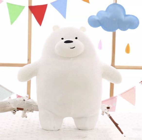 We bare bears ice bear plushie large smiling standing, Hobbies & Toys ...