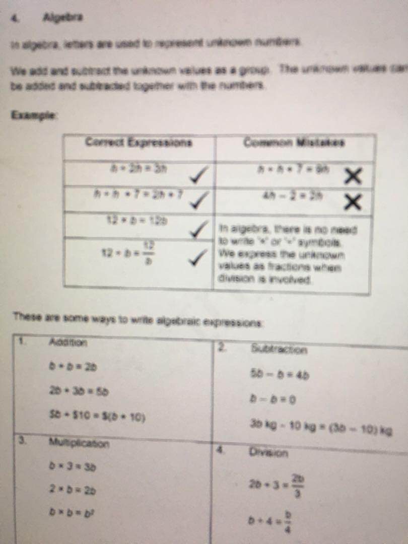 PSLE math / mathematics / formula booklet and must know concept / P3 ...