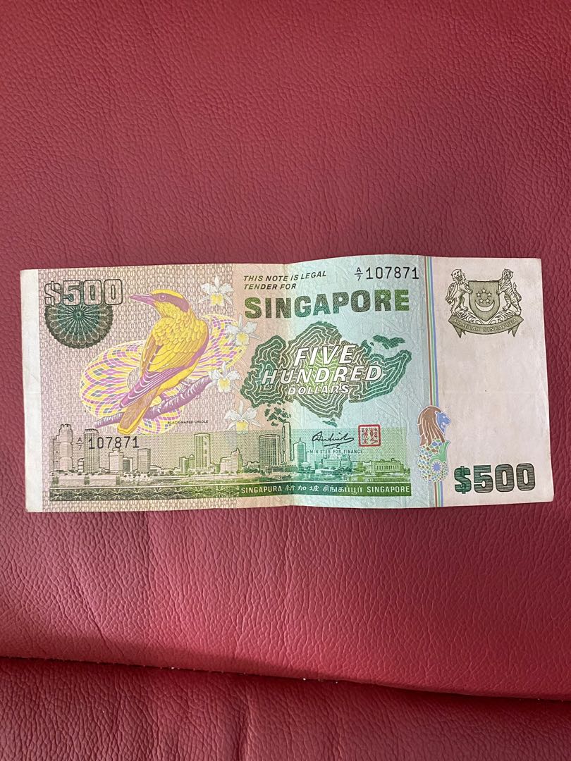 $500 bird series Singapore currency, Hobbies & Toys, Memorabilia ...