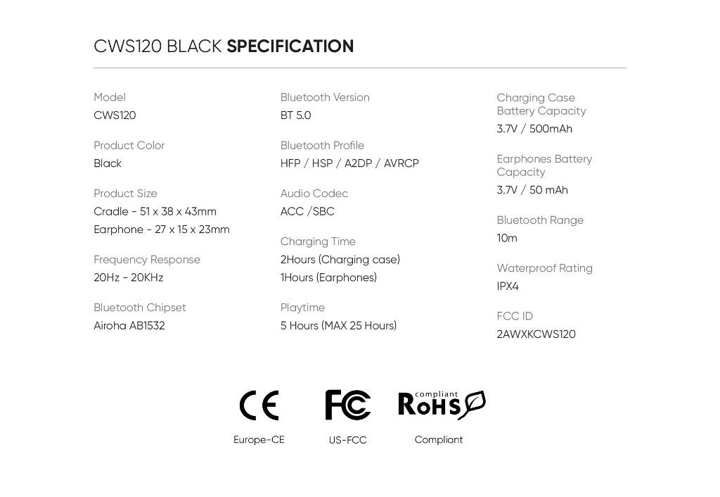 【電腦節激筍優惠】 韓國ABKO CWS120 TWS 真無線耳機 Bluetooth 5.0 Earbuds IPX4 ACC / SBC Airoha AB1532 [全新行貨] , 音響 ...