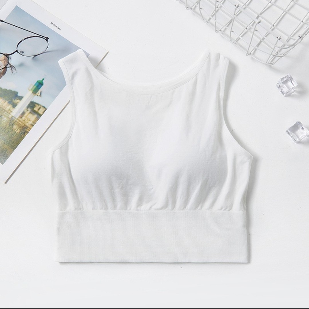BNIB Sexy White Bra Top, Women's Fashion, Tops, Sleeveless on Carousell