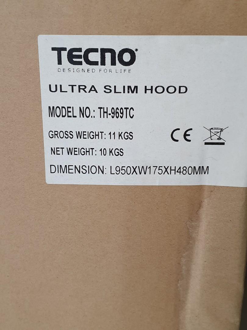 BRAND NEW!!! TECNO Slim Line Cooker Hood With LED Touch Controls, TV ...