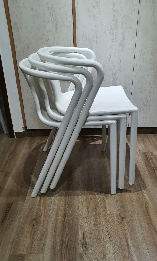 Comfy Stackable Chairs - White, Furniture & Home Living, Furniture ...