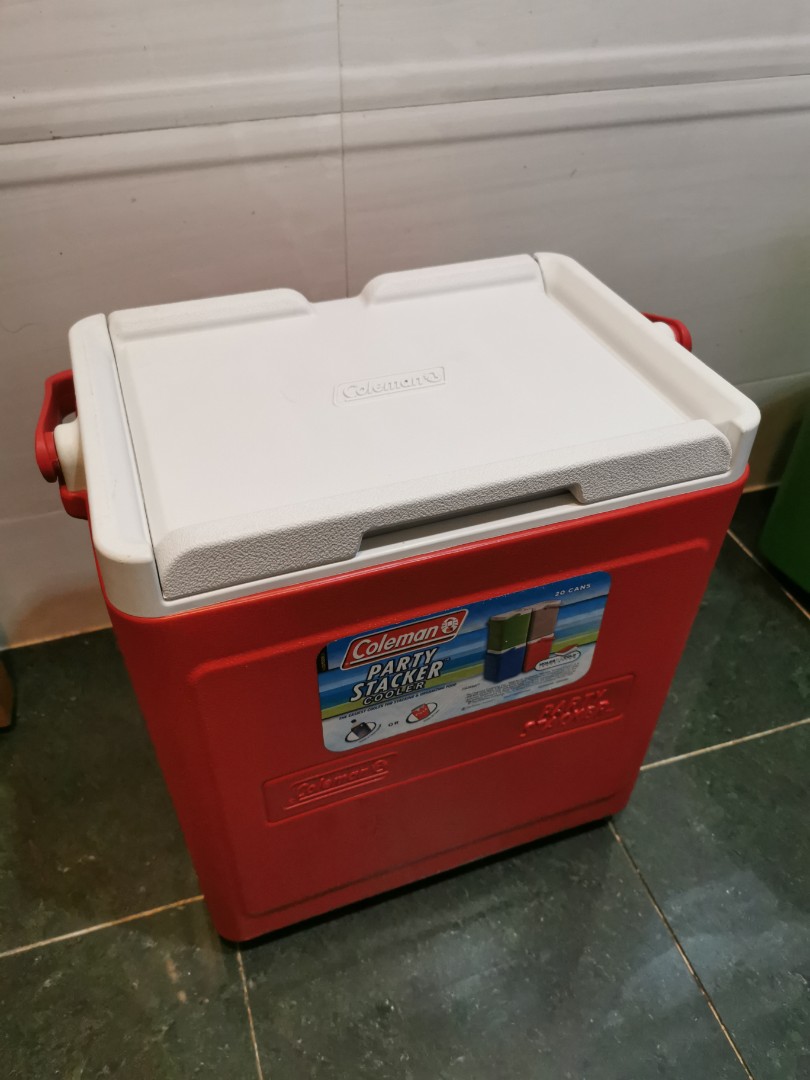 美國Coleman Party Stacker Cooler 手提冰箱, 傢俬＆家居, 廚具和餐具, 食物整理及儲存 - Carousell