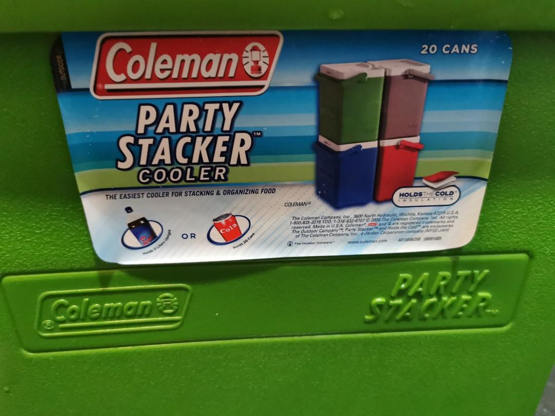 美國Coleman Party Stacker Cooler 手提冰箱, 傢俬＆家居, 廚具和餐具, 食物整理及儲存 - Carousell