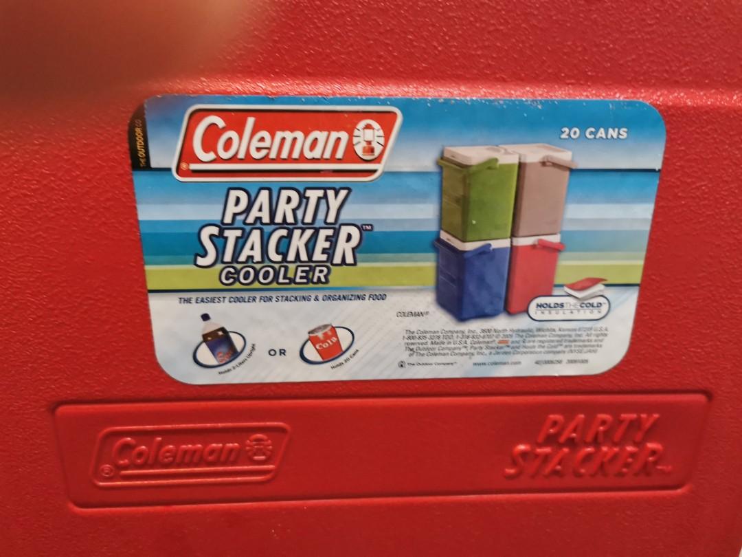美國Coleman Party Stacker Cooler 手提冰箱, 傢俬＆家居, 廚具和餐具, 食物整理及儲存 - Carousell