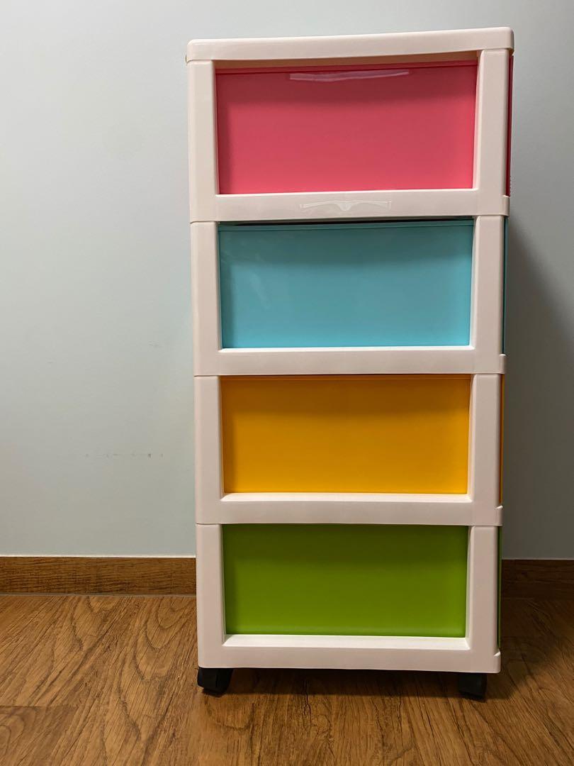 Colourful Plastic Drawers, Furniture & Home Living, Home Improvement ...