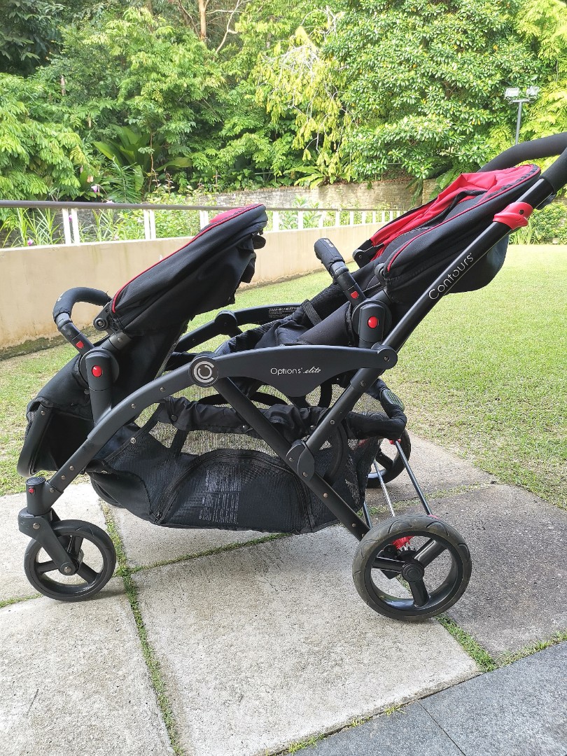 Contours Options Elite Double Twin Tandem Stroller, Babies & Kids ...