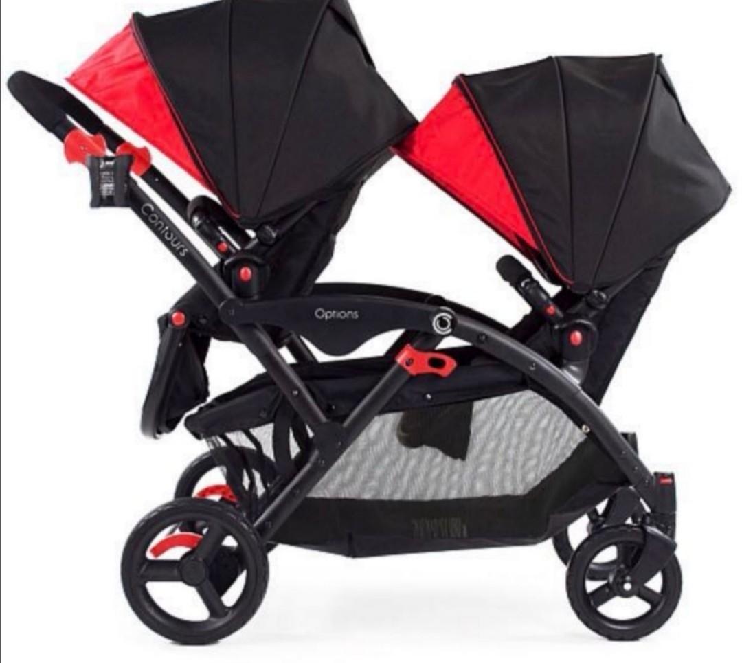 Contours Options Elite Double Twin Tandem Stroller, Babies & Kids ...