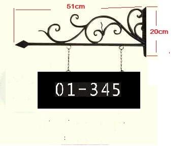 customized house number hanger School Classroom number pastoral wrought ...